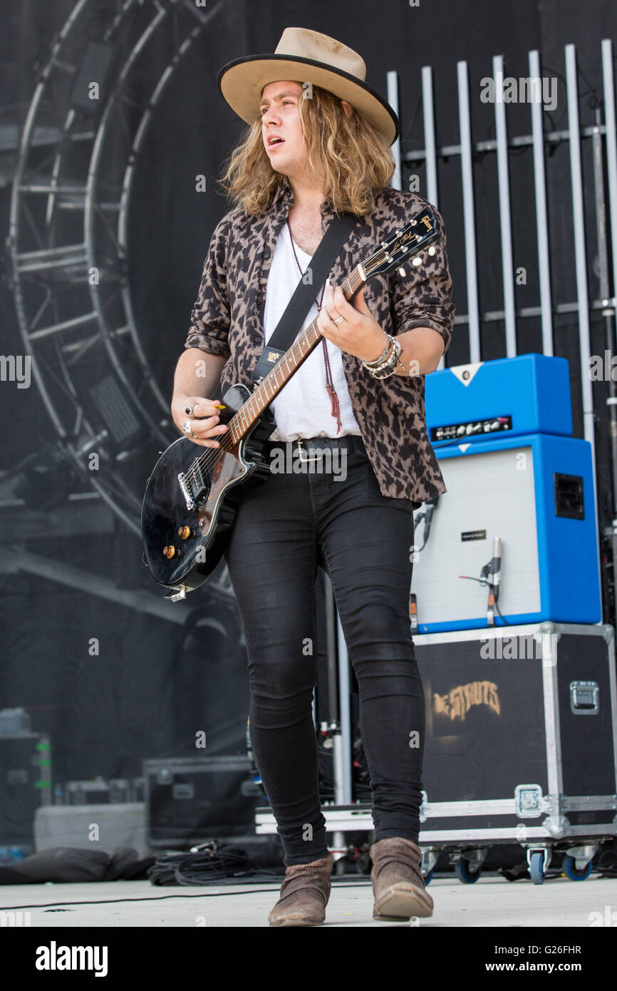 Columbus, Ohio, USA. 22nd May, 2016. Guitarist ADAM SLACK of The Struts ...