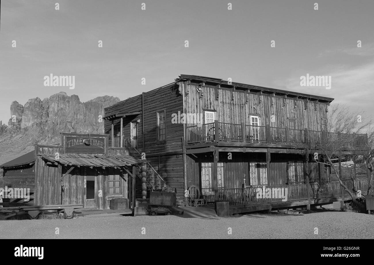 Cowboy Town - Old Wild West Cowboy town with mountains in background ...
