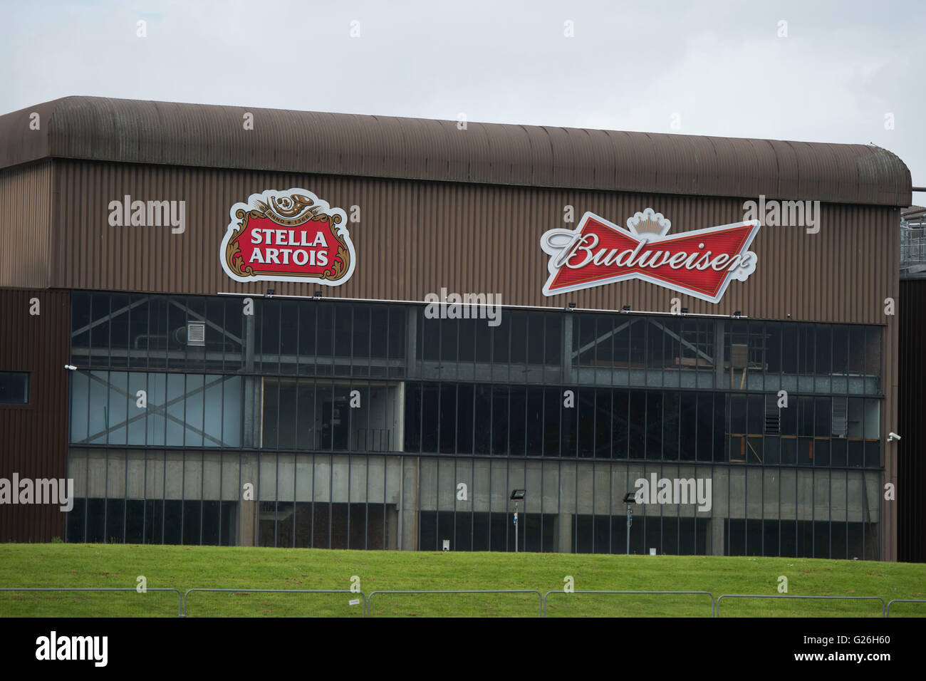 Budweiser and Stella Artois Brewery in Magor, south Wales Stock Photo ...