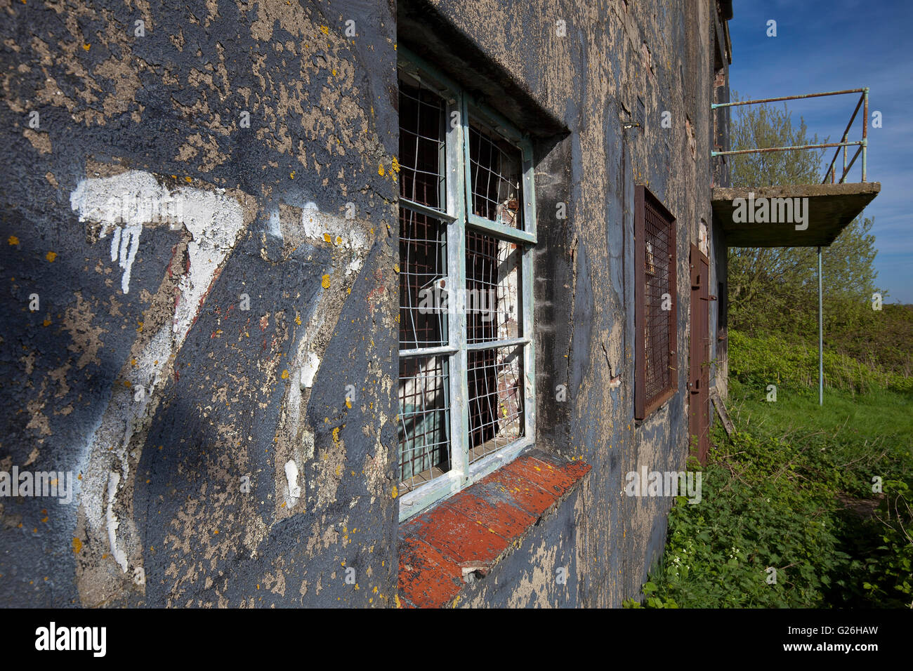RAF Ludham airfield control tower or watch office, a Fighter Satellite ...