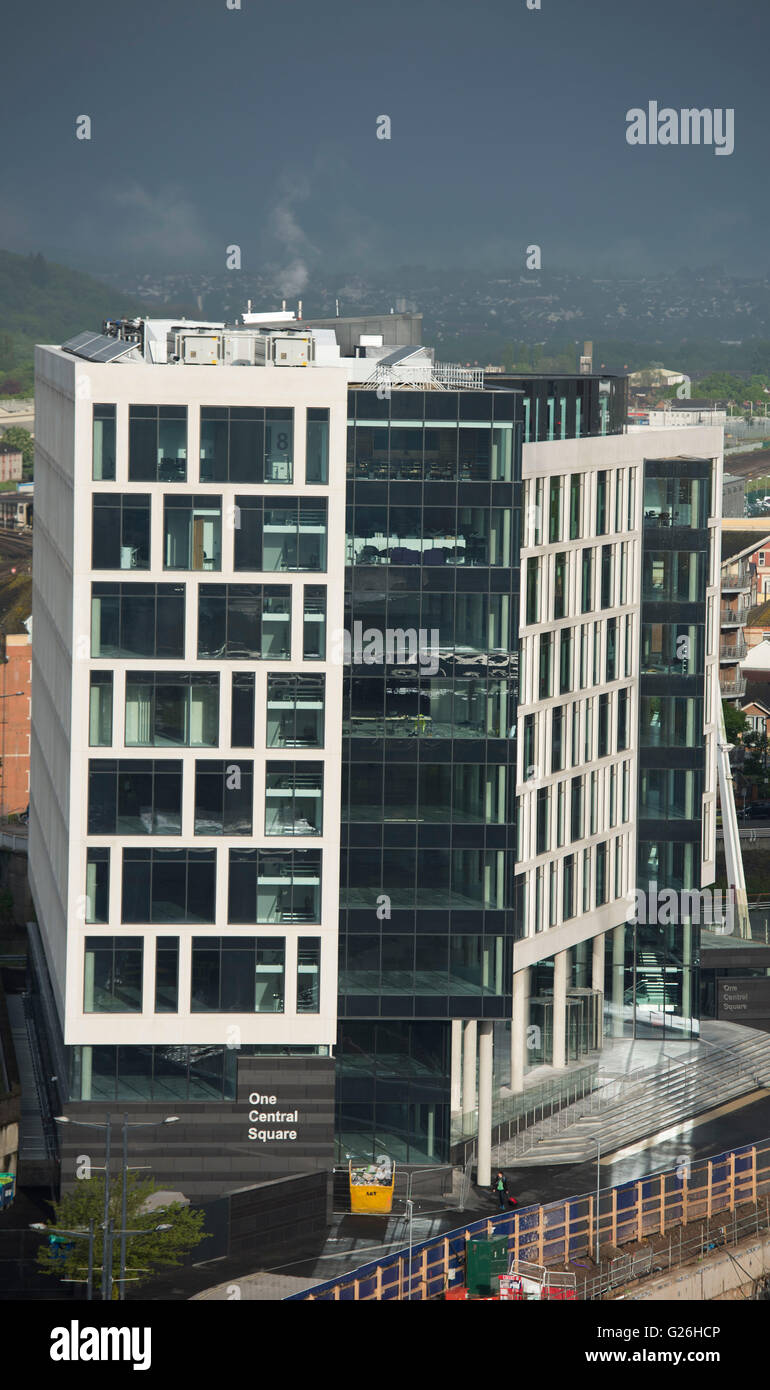 One central square development in Cardiff, south Wales Stock Photo - Alamy