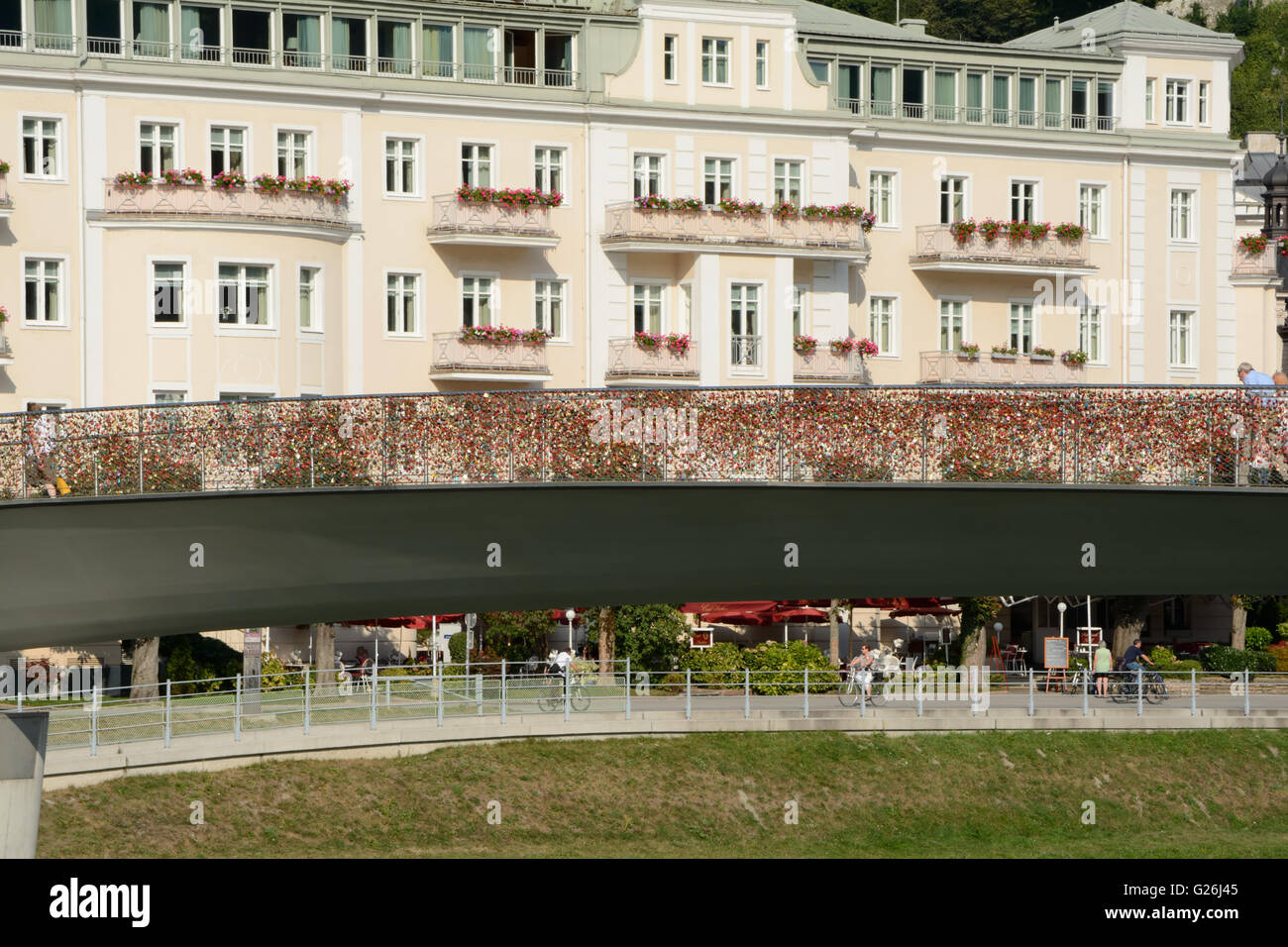 Bridge over the salzach river in salzburg hi-res stock photography and ...