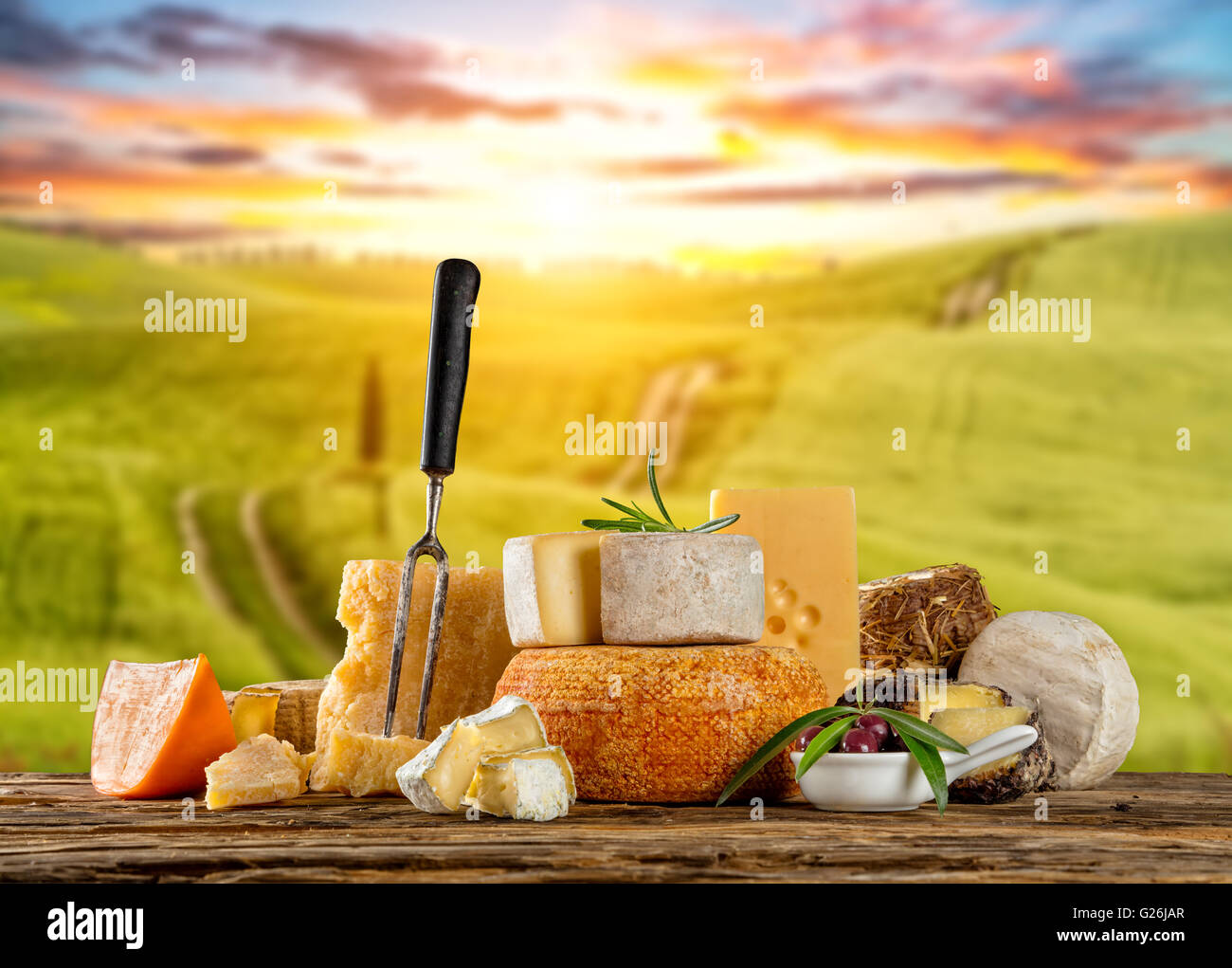 Camembert Cheese Landscape High Resolution Stock Photography and Images ...