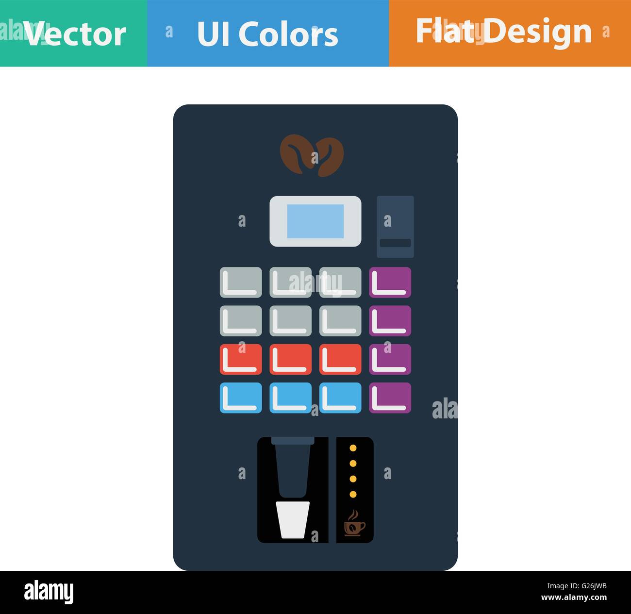 Coffee selling machine icon. Vector illustration Stock Vector Image ...