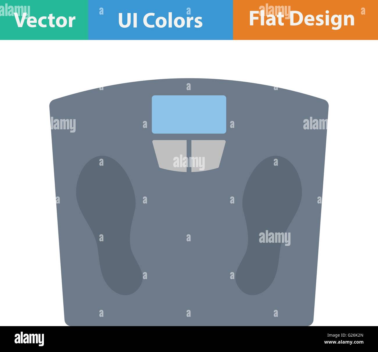 Flat design icon Floor scales of in ui colors. Vector illustration ...