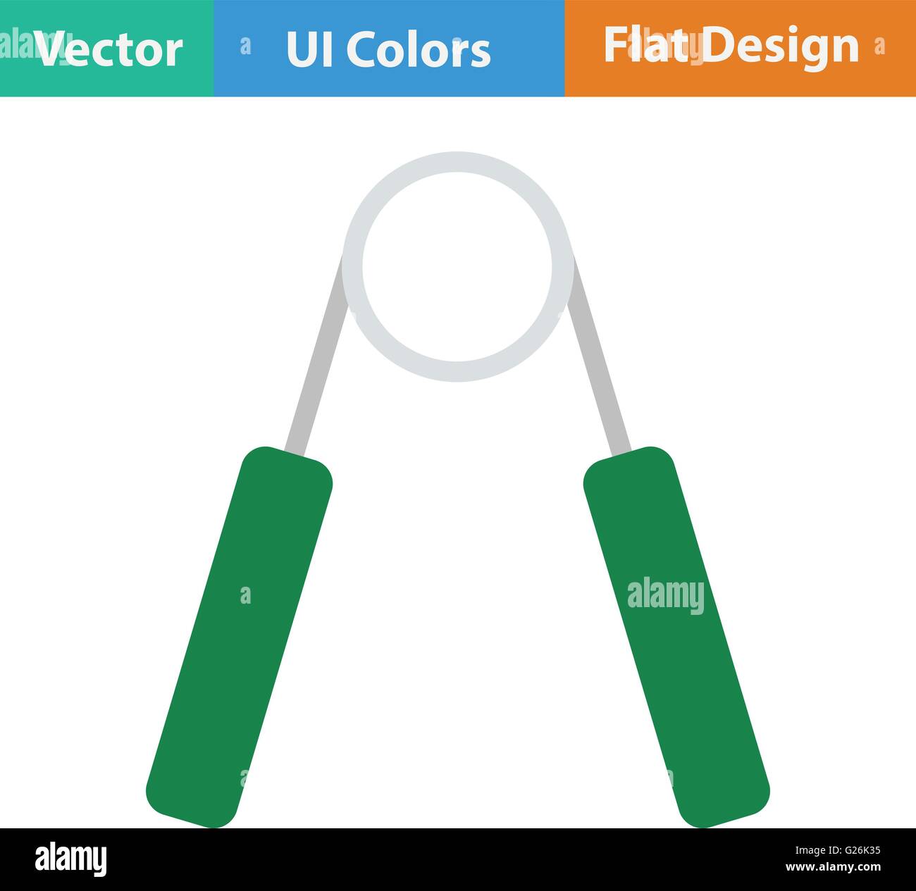 Flat design icon of Hands expander in ui colors. Vector illustration ...