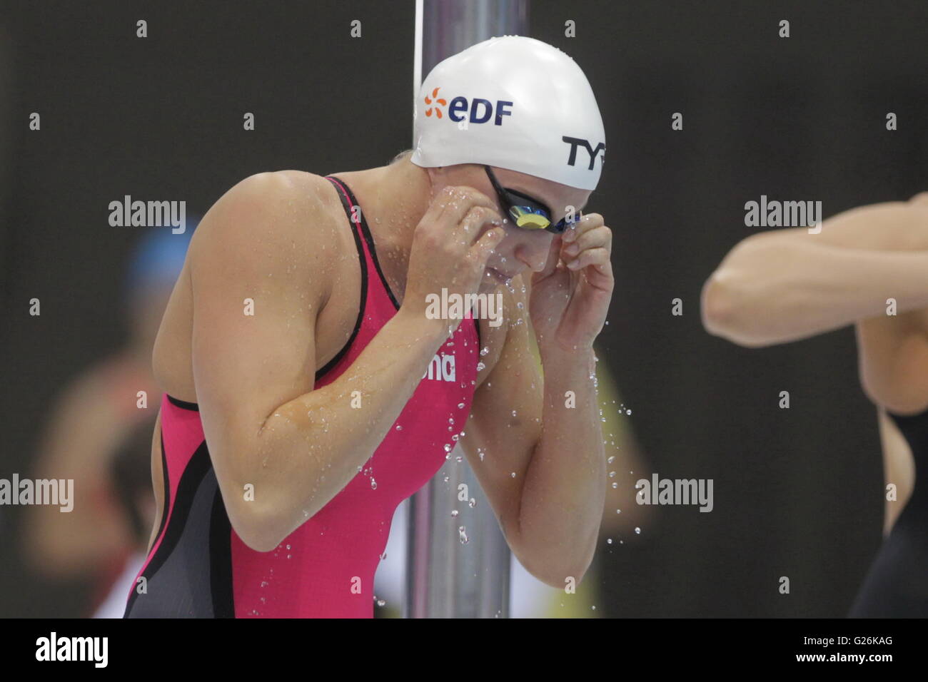 London, England: May 20, 2016 French swimmer Charlotte Bonnet in the ...