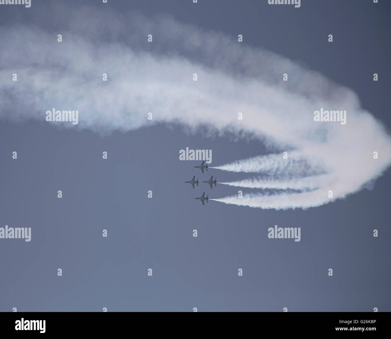 USAF Thunderbirds air demonstration team flying at the Shaw Air Force ...