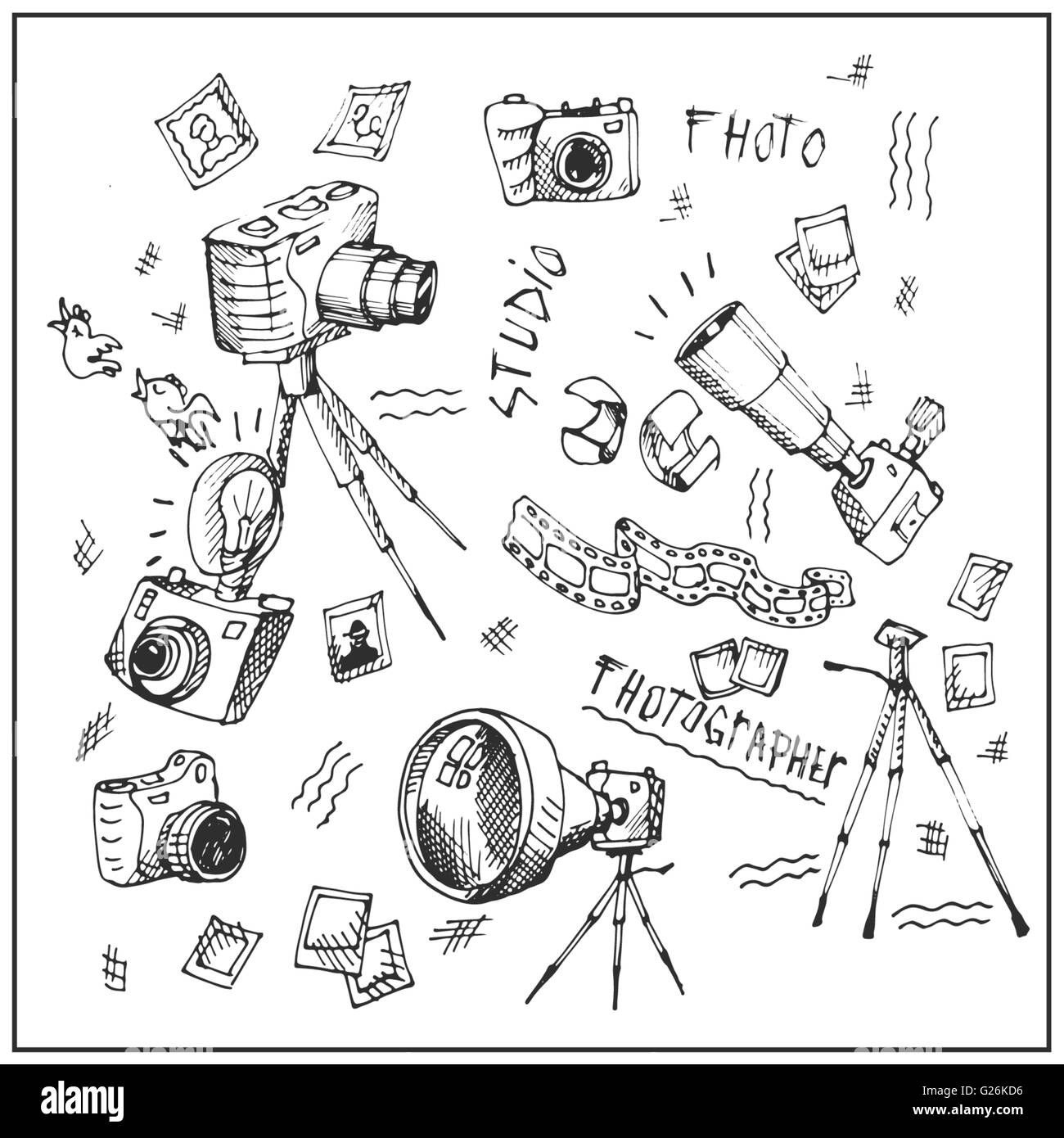 Classic digital cameras Stock Vector Images - Alamy