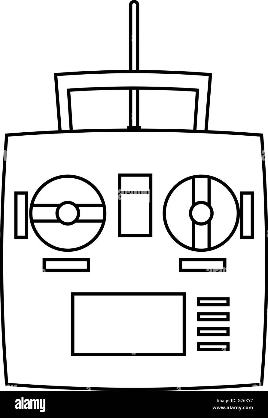 Remote control simple icon on white background. Vector illustration ...