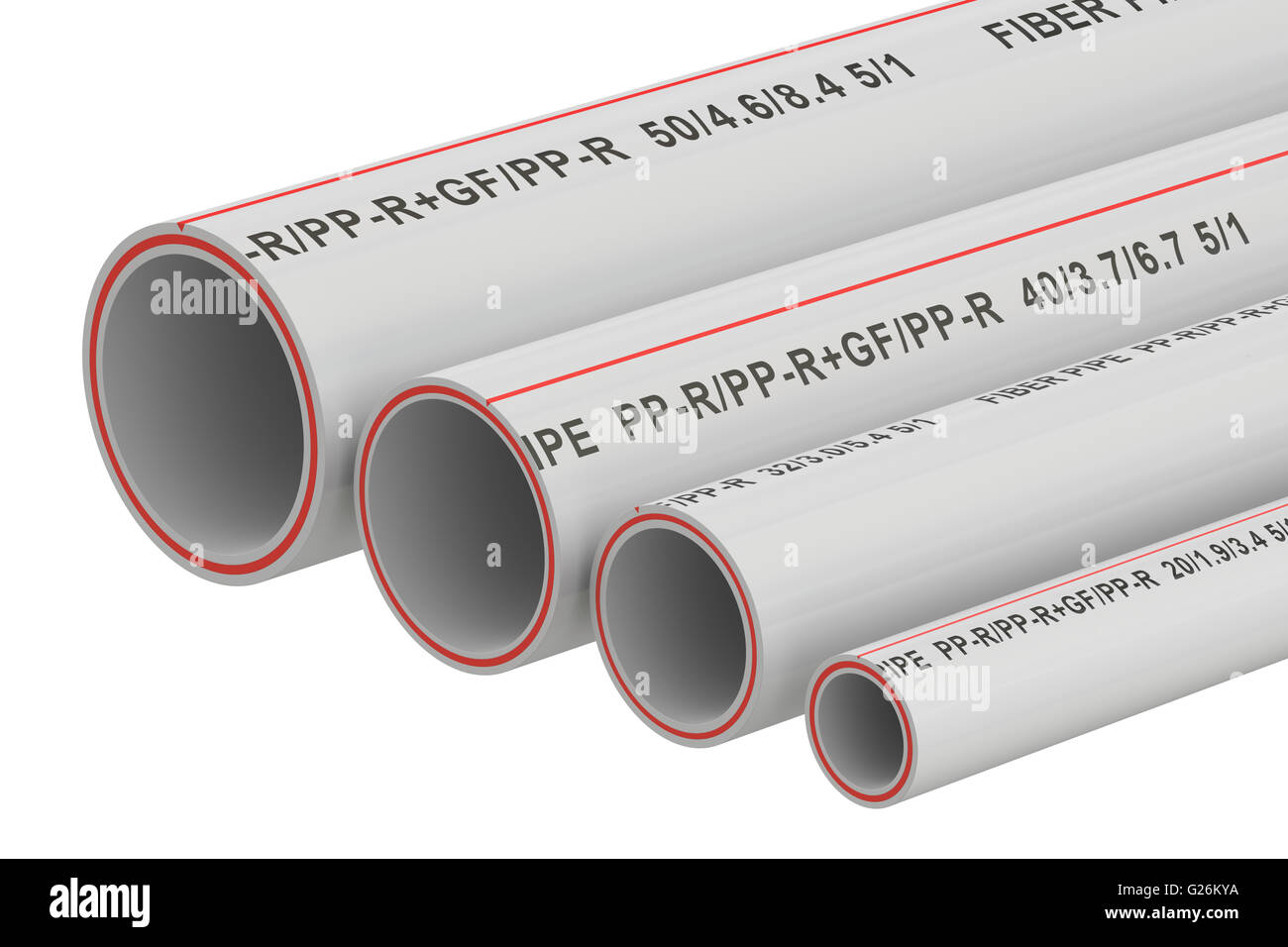 Composite Pipes, 3D rendering isolated on white background Stock Photo ...