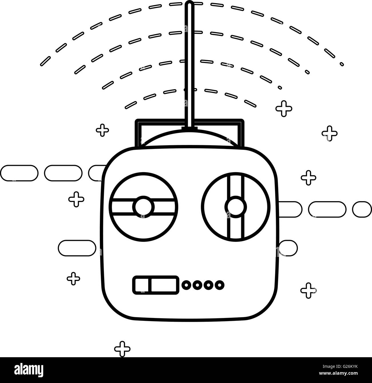 Remote control simple icon on white background. Vector illustration ...
