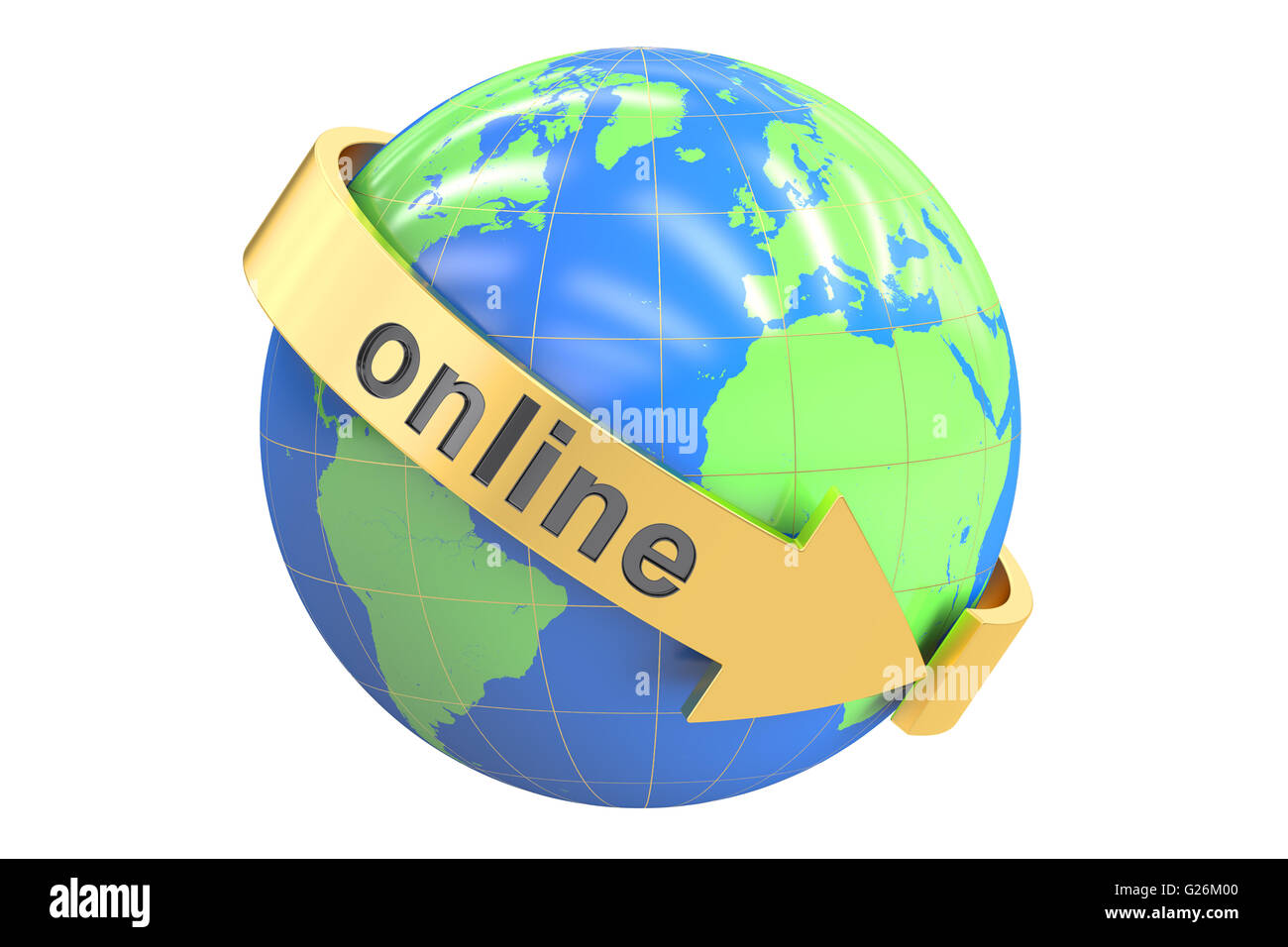 Online Service concept, 3D rendering isolated on white background Stock ...