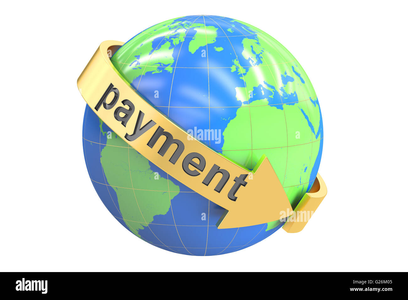 Payment World concept, 3D rendering isolated on white background Stock ...