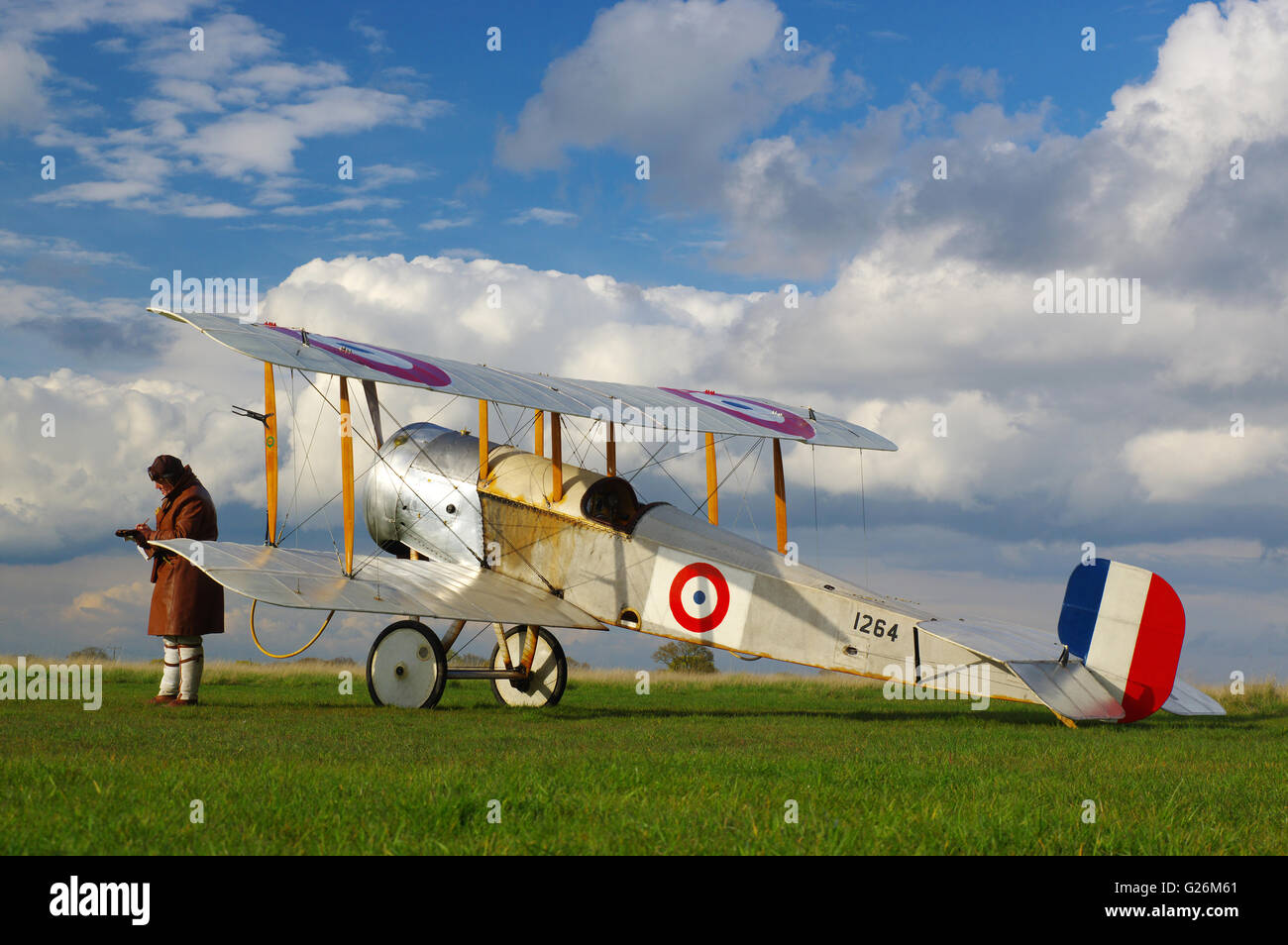 Bristol Scout 1264 Replica at Stow Maries airfield Stock Photo - Alamy