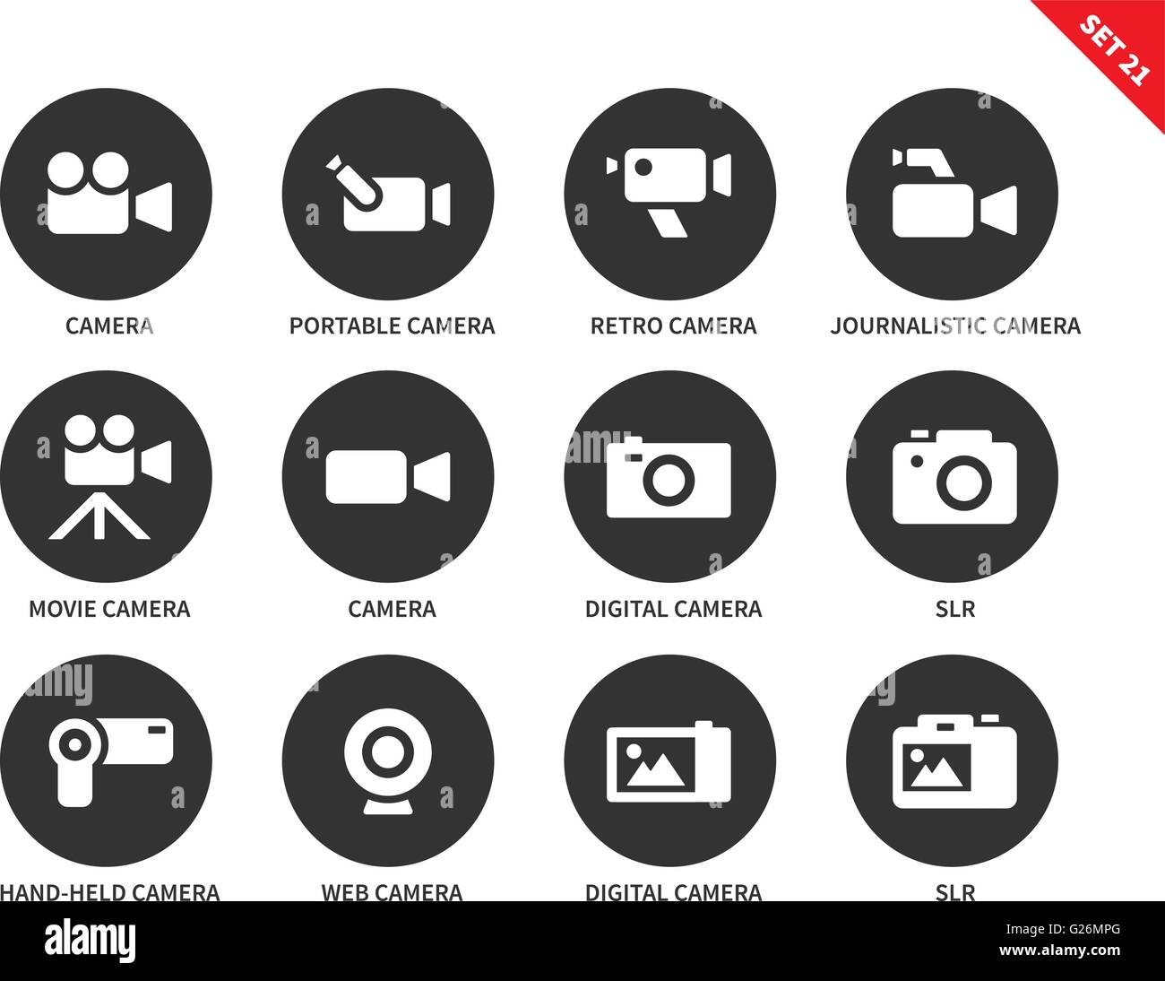 Graphic object slr camera Stock Vector Images - Alamy