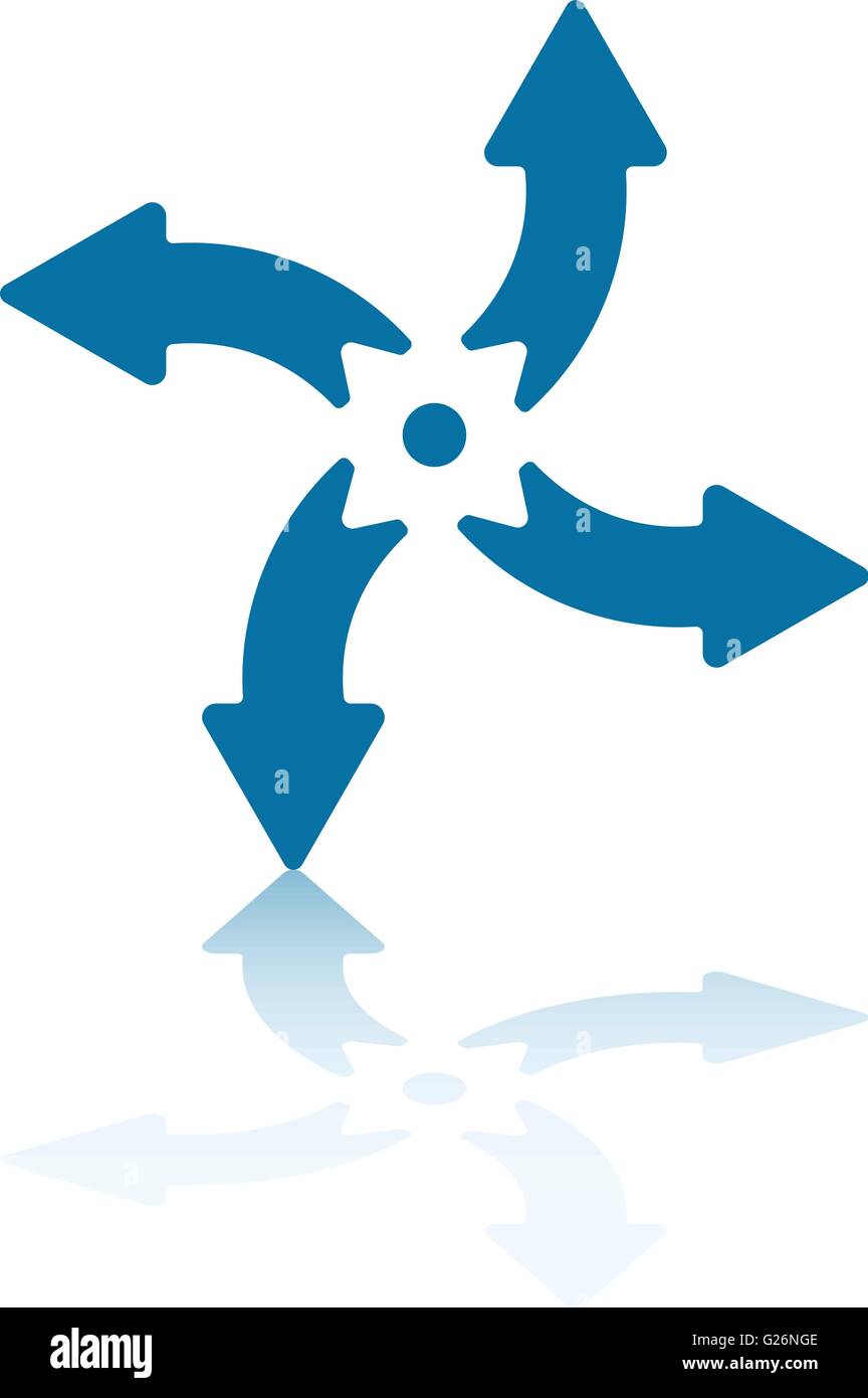 Arrows pointing opposite directions Stock Vector Images - Alamy