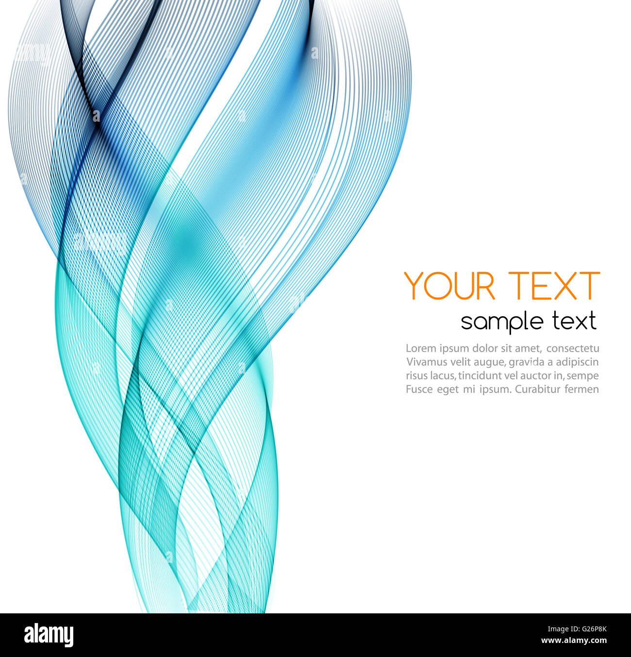 Abstract blue color wave design element. Blue wave Stock Photo - Alamy