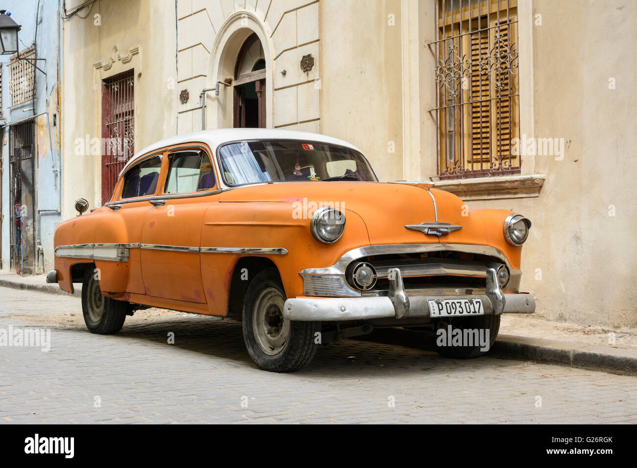 Vintage American car (Chevrolet) in Havana, Cuba Stock Photo - Alamy