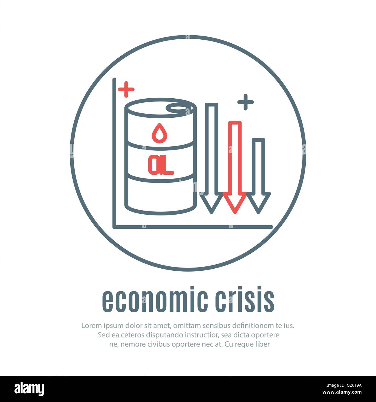 icon on a theme of economic crisis Stock Vector Image & Art - Alamy