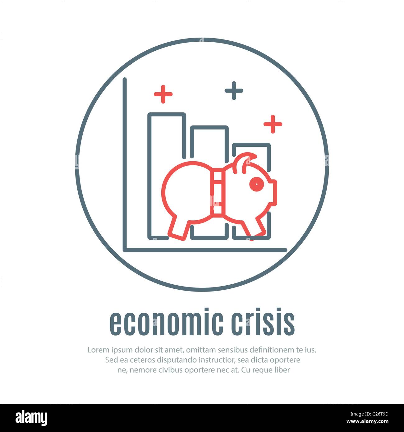 icon on a theme of economic crisis Stock Vector Image & Art - Alamy