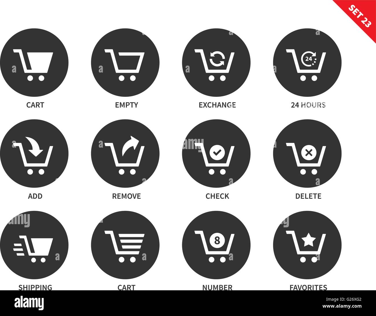 Cart icons on white background Stock Vector Image & Art - Alamy