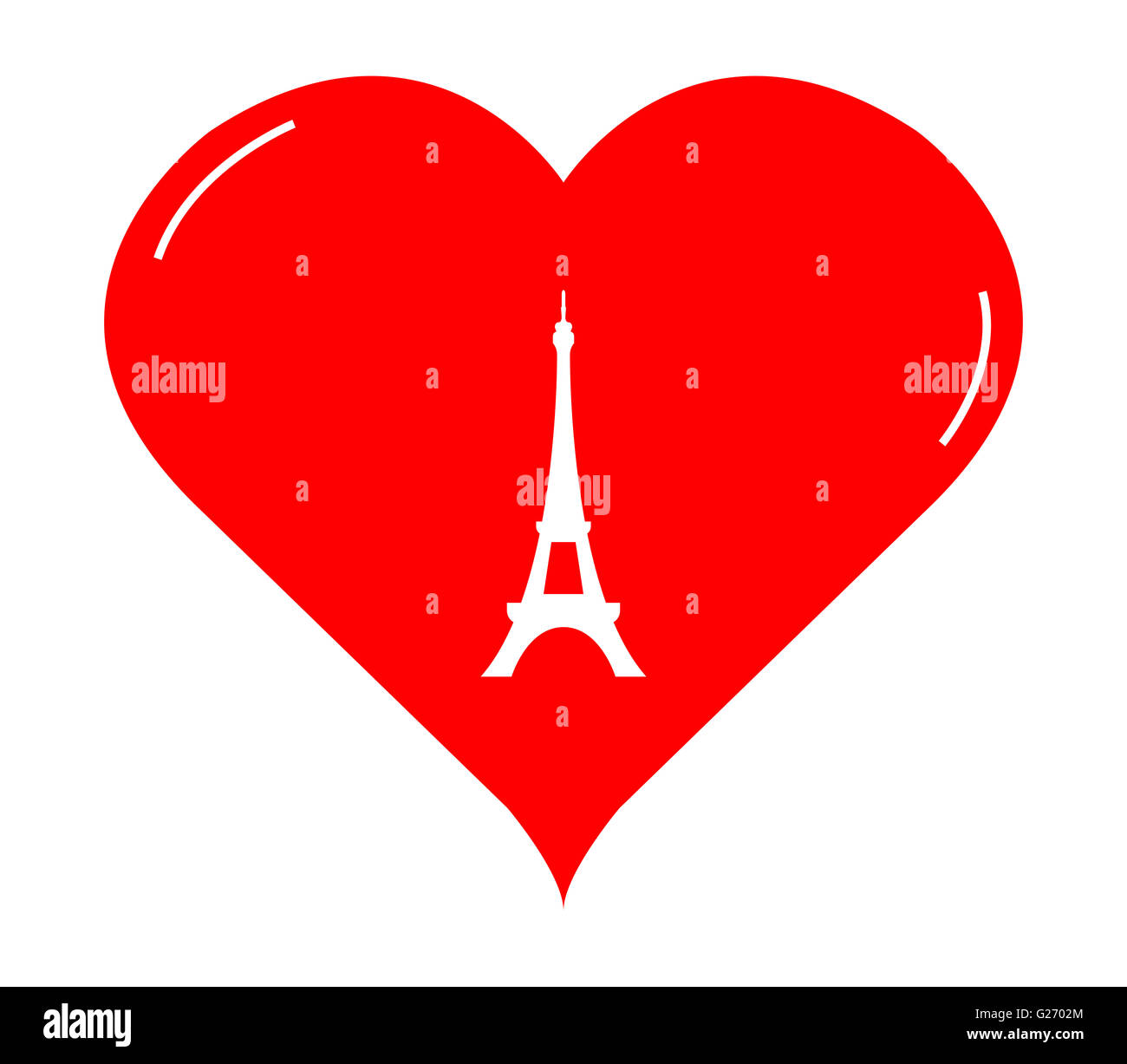 heart with a symbol of france Stock Photo - Alamy