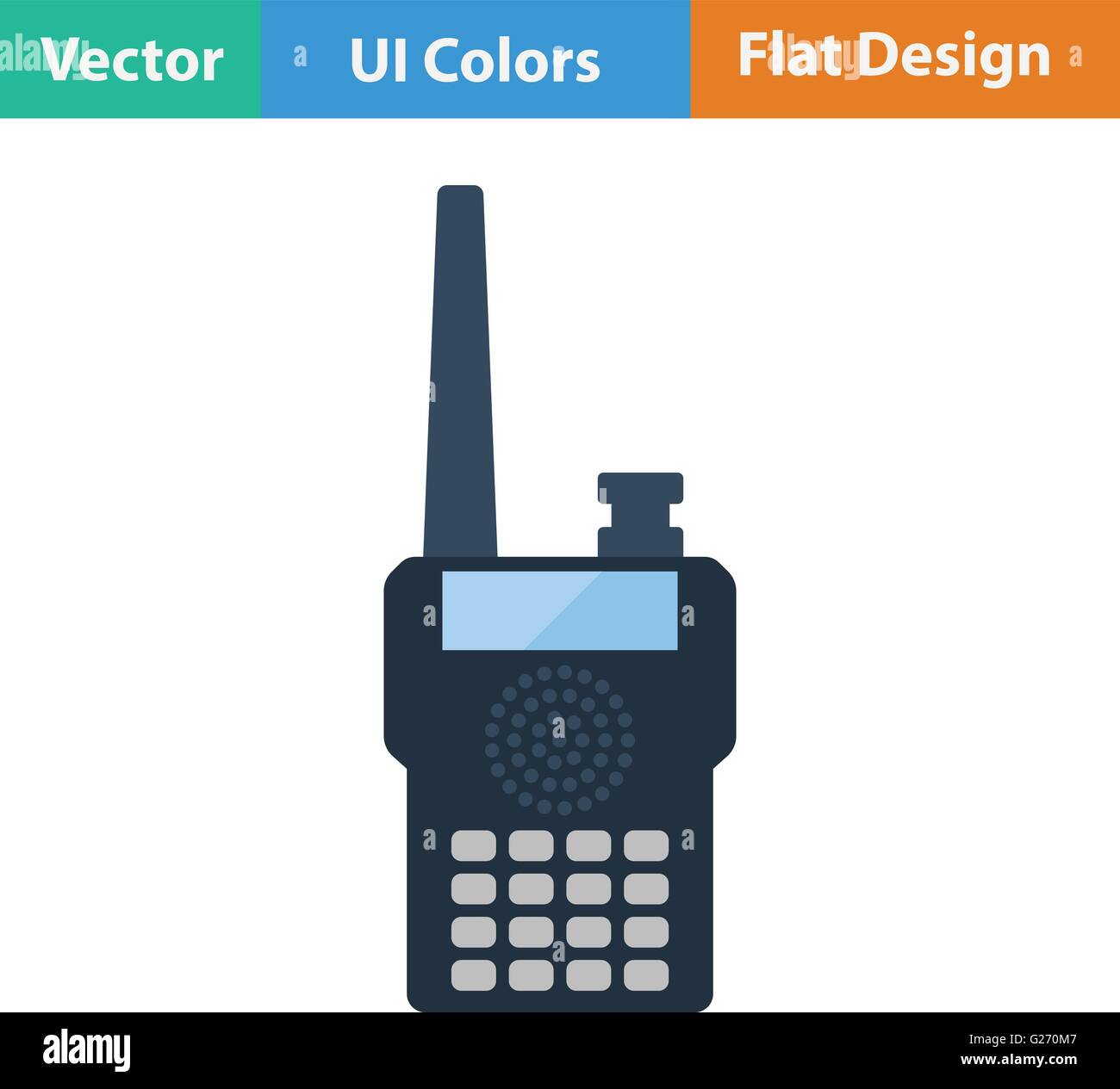 Portable radio icon. Flat design. Vector illustration Stock Vector ...