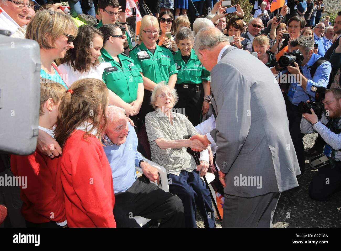 HRH - Britain's Prince Charles (C) arrives to an Orange Hall in the ...