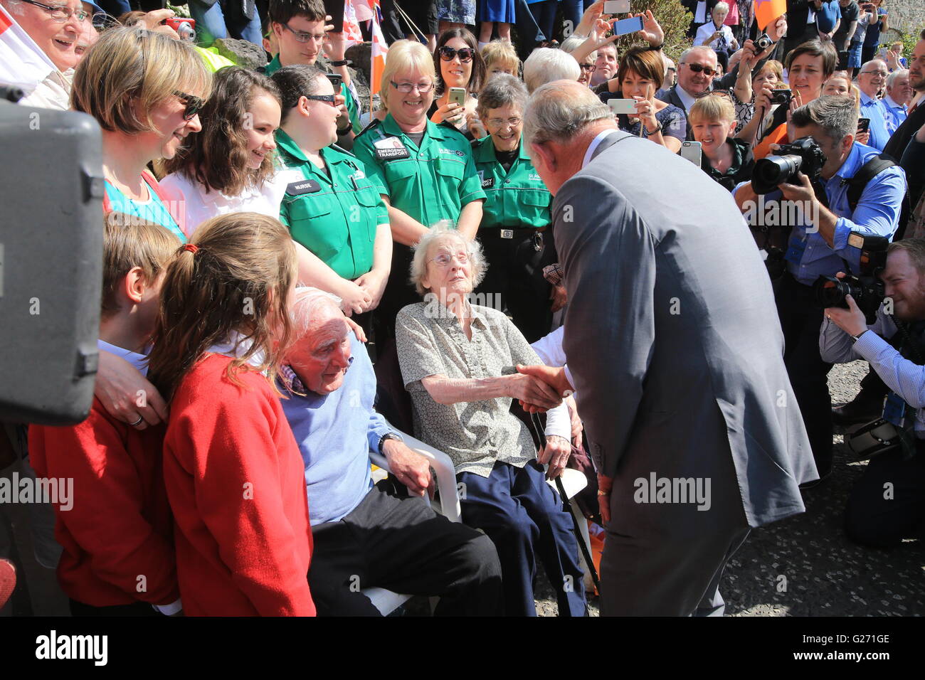 HRH - Britain's Prince Charles (C) arrives to an Orange Hall in the ...