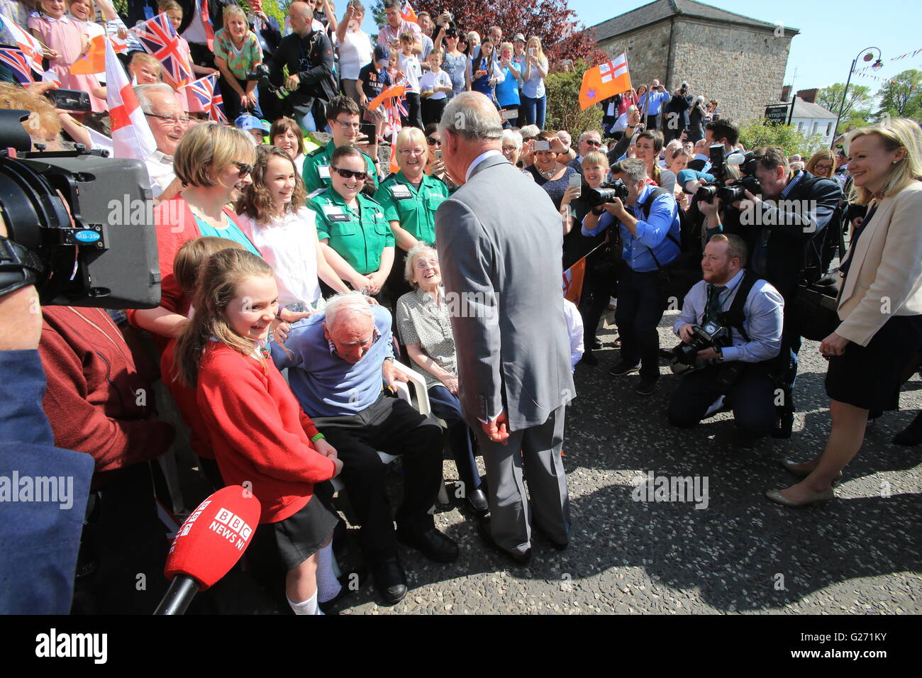 HRH - Britain's Prince Charles (C) arrives to an Orange Hall in the ...