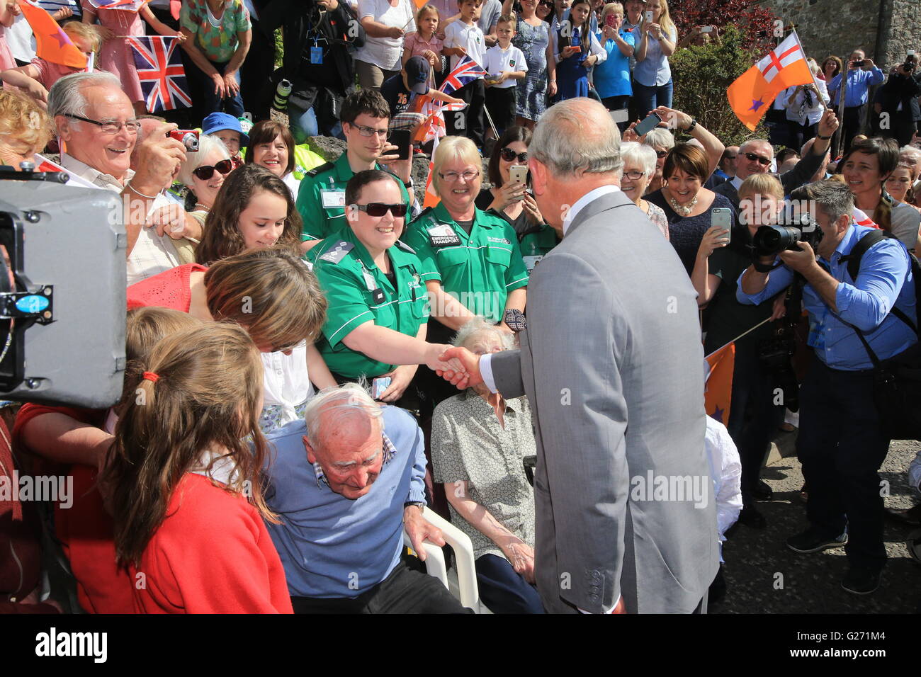 HRH - Britain's Prince Charles (C) arrives to an Orange Hall in the ...