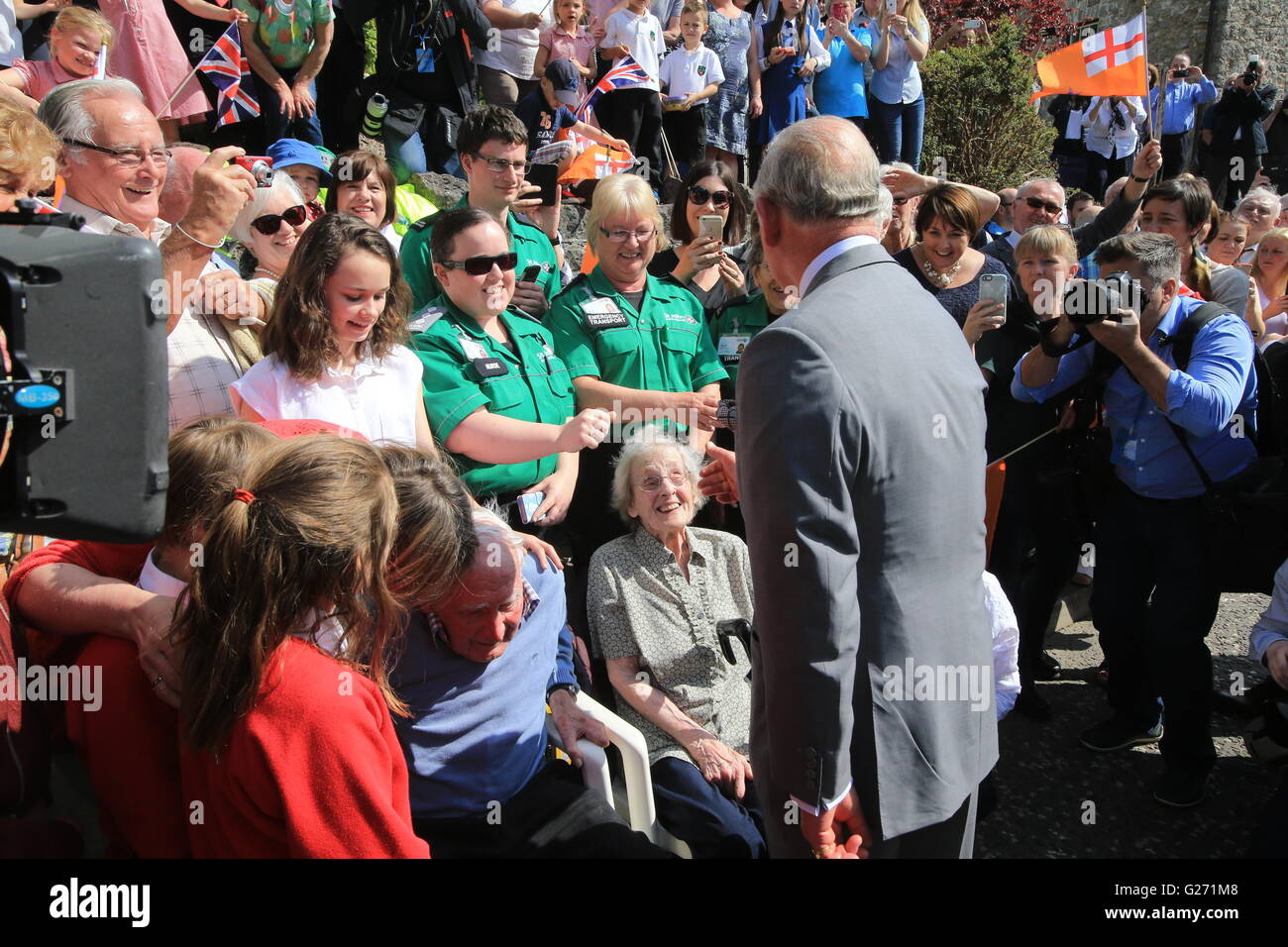 HRH - Britain's Prince Charles (C) arrives to an Orange Hall in the ...