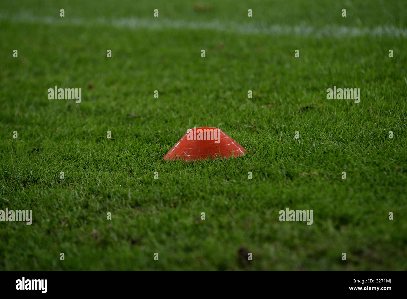 Soccer football field training equipment Stock Photo - Alamy