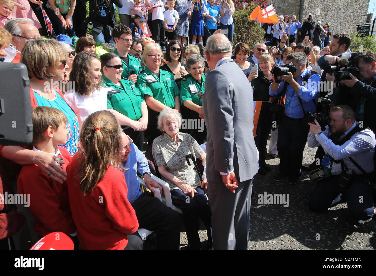 HRH - Britain's Prince Charles (C) arrives to an Orange Hall in the ...