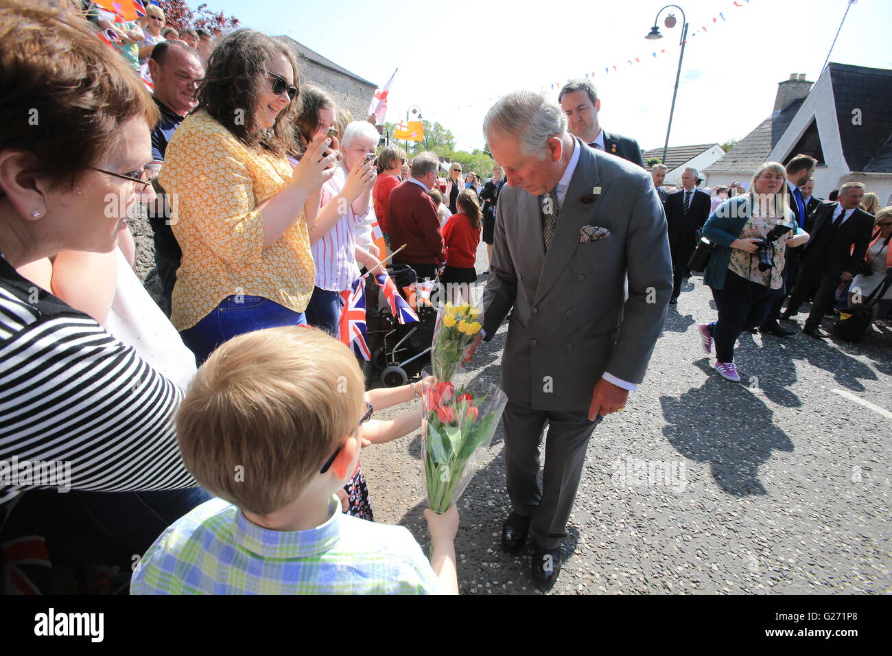 HRH - Britain's Prince Charles (C) arrives to an Orange Hall in the ...