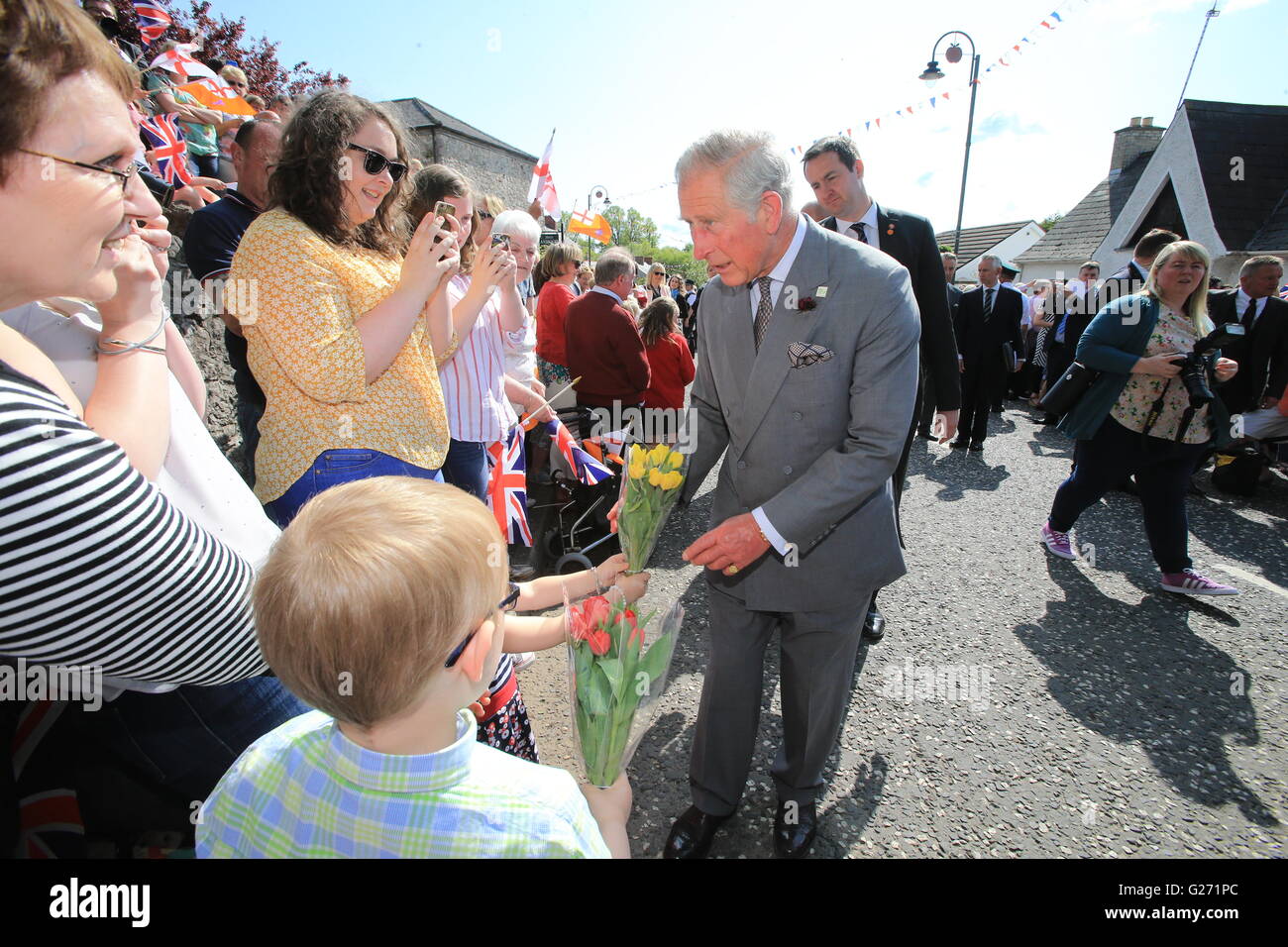HRH - Britain's Prince Charles (C) arrives to an Orange Hall in the ...