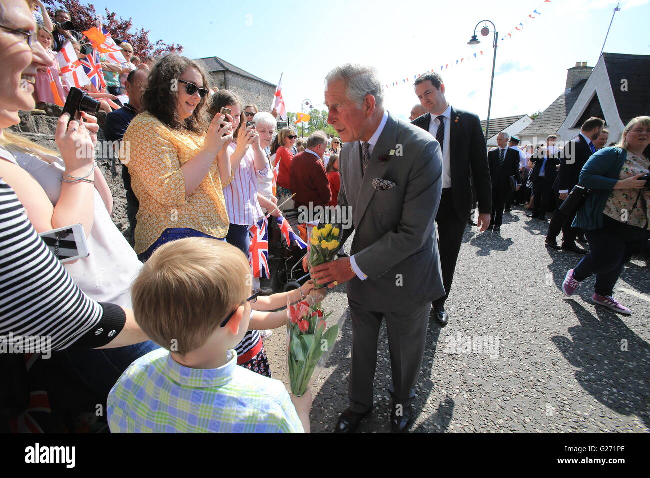 HRH - Britain's Prince Charles (C) arrives to an Orange Hall in the ...