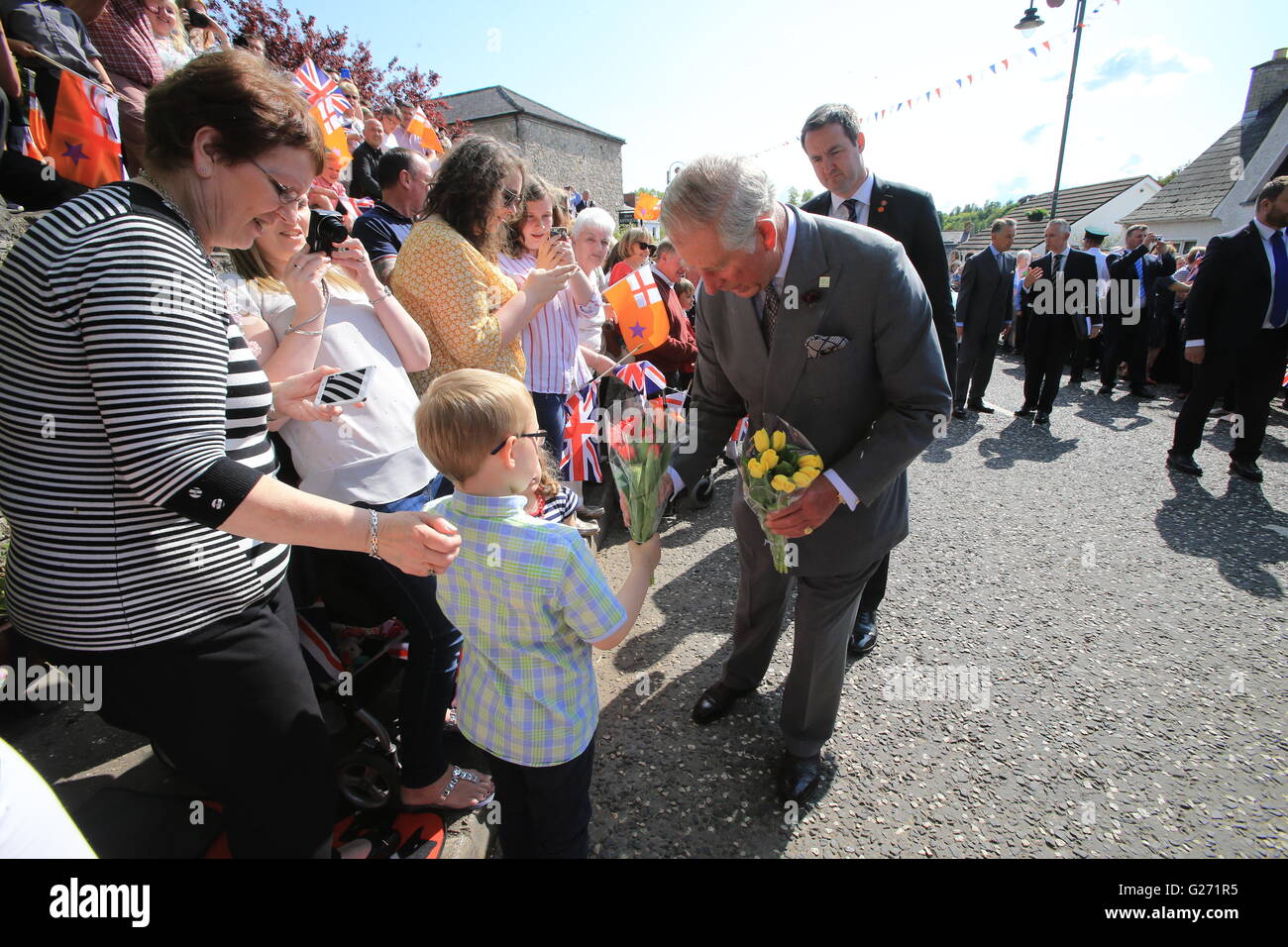 HRH - Britain's Prince Charles (C) arrives to an Orange Hall in the ...