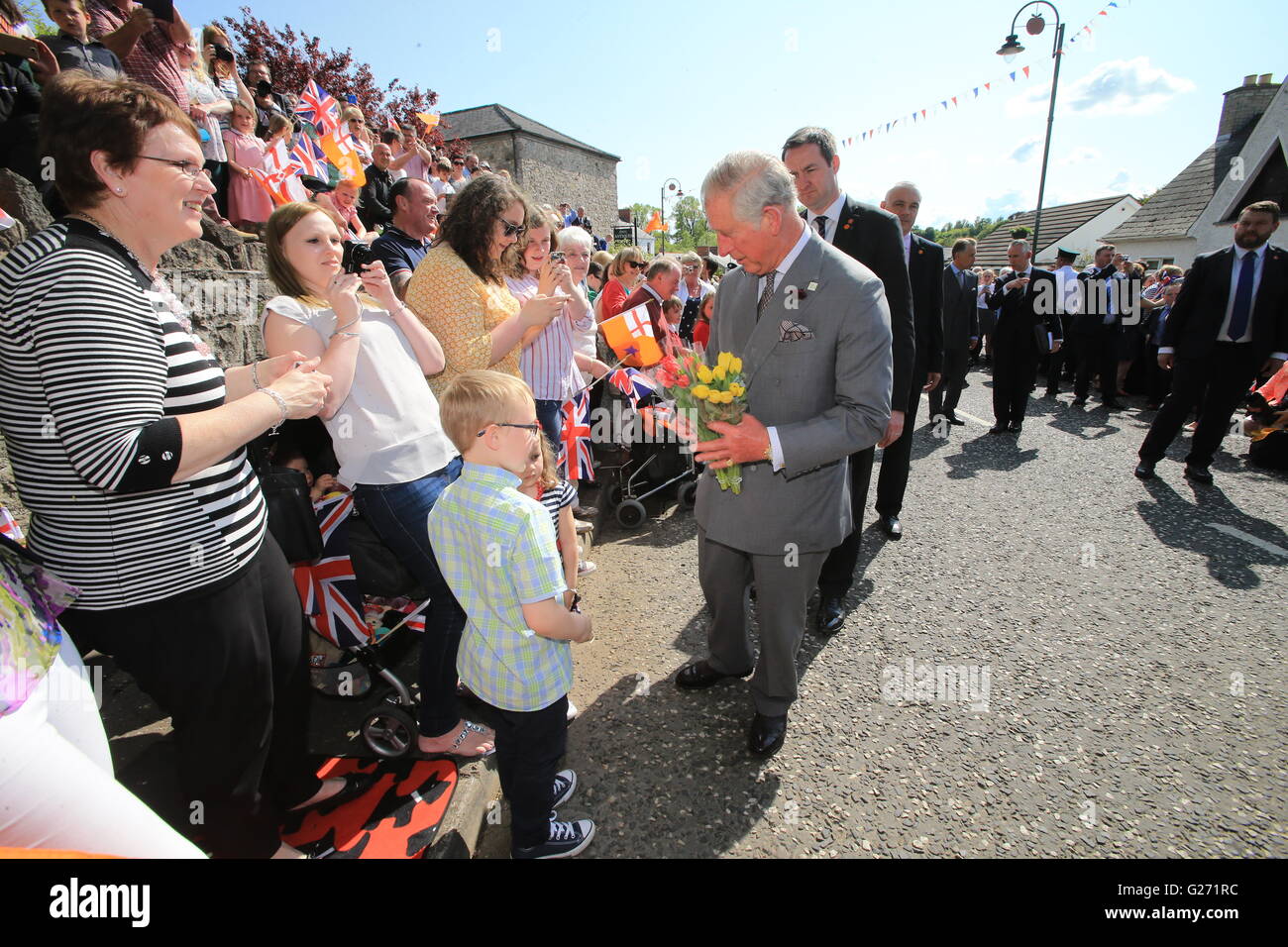 HRH - Britain's Prince Charles (C) arrives to an Orange Hall in the ...