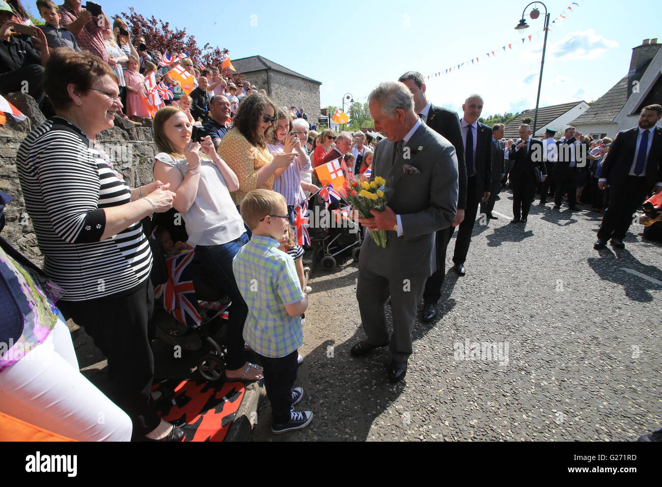 HRH - Britain's Prince Charles (C) arrives to an Orange Hall in the ...