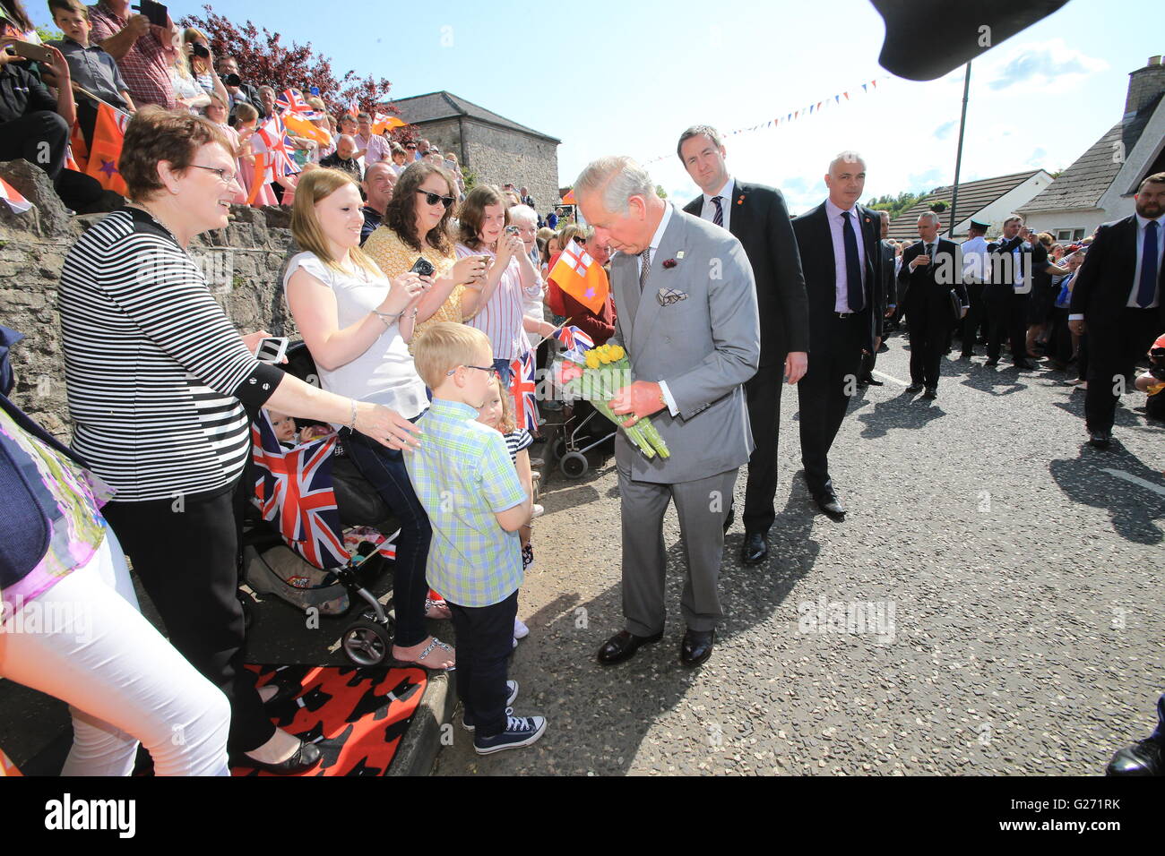 HRH - Britain's Prince Charles (C) arrives to an Orange Hall in the ...