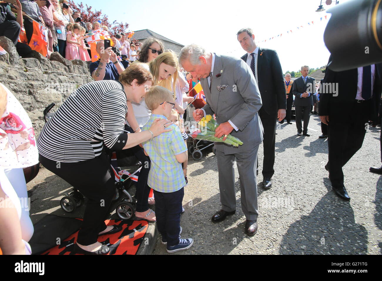 HRH - Britain's Prince Charles (C) arrives to an Orange Hall in the ...