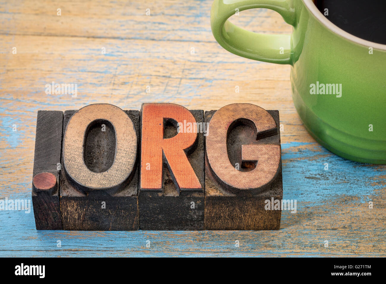 dot org internet domain for a nonprofit organization - text in vintage ...