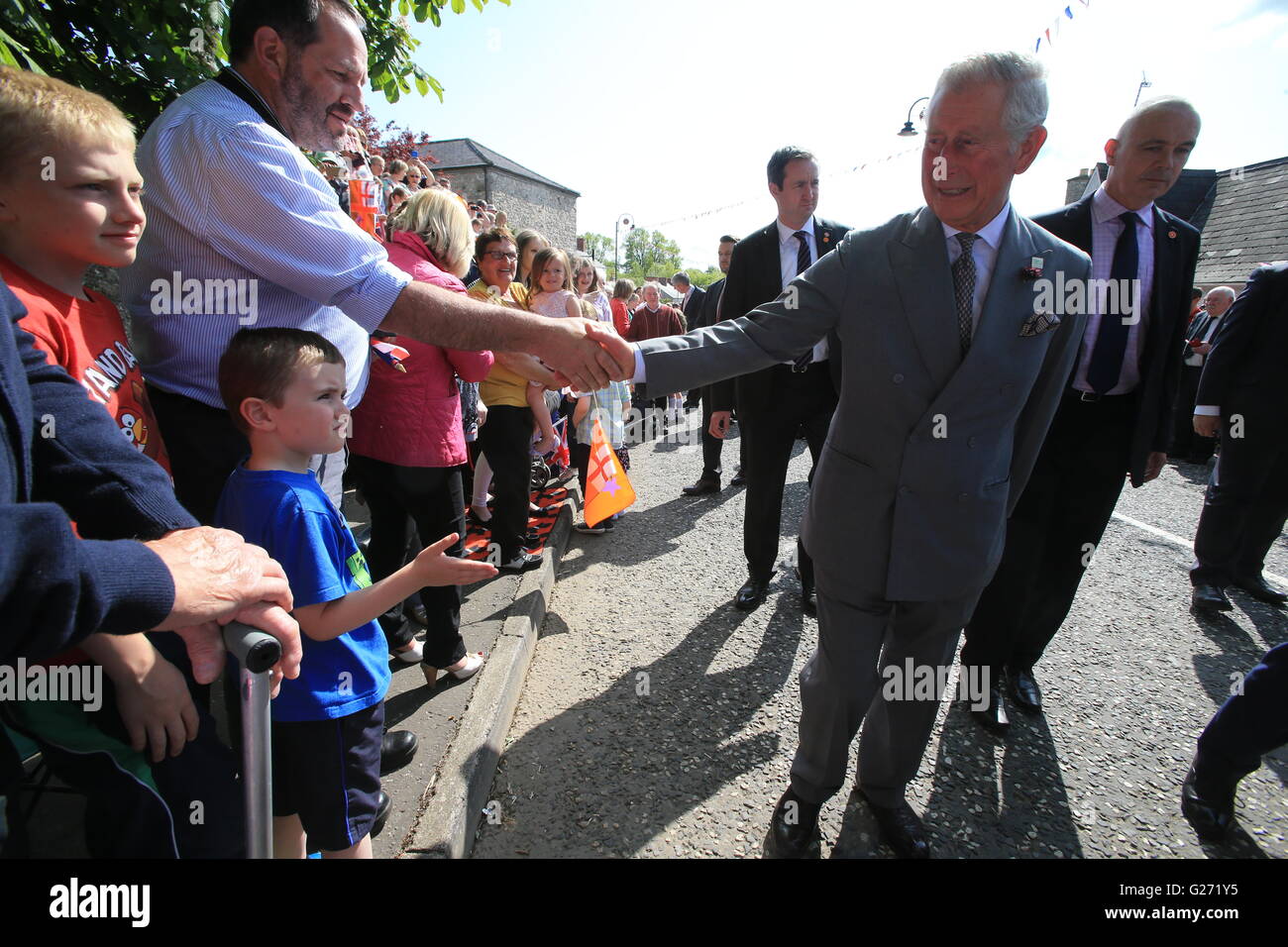 HRH - Britain's Prince Charles (C) arrives to an Orange Hall in the ...