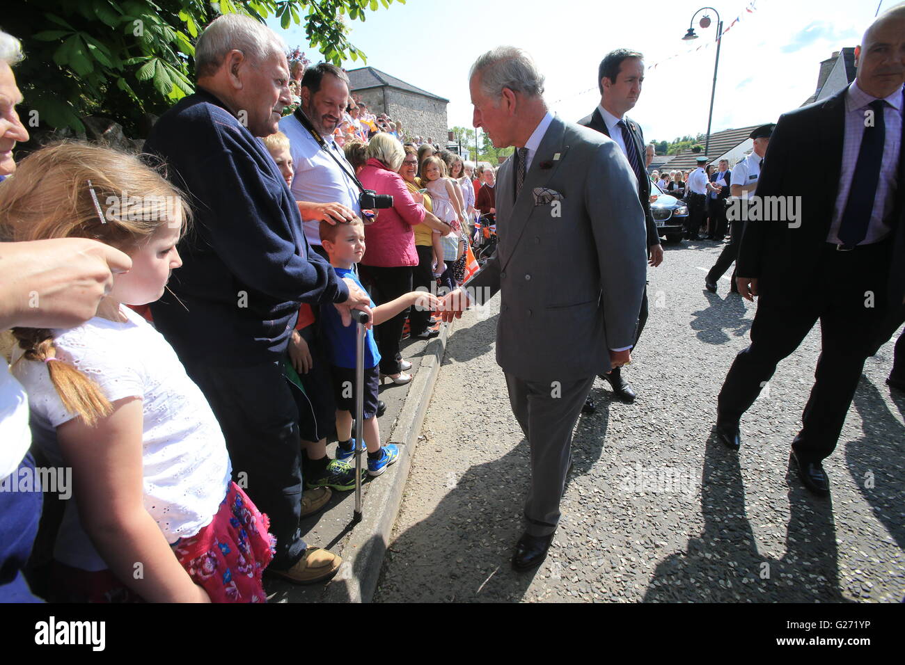 HRH - Britain's Prince Charles (C) arrives to an Orange Hall in the ...