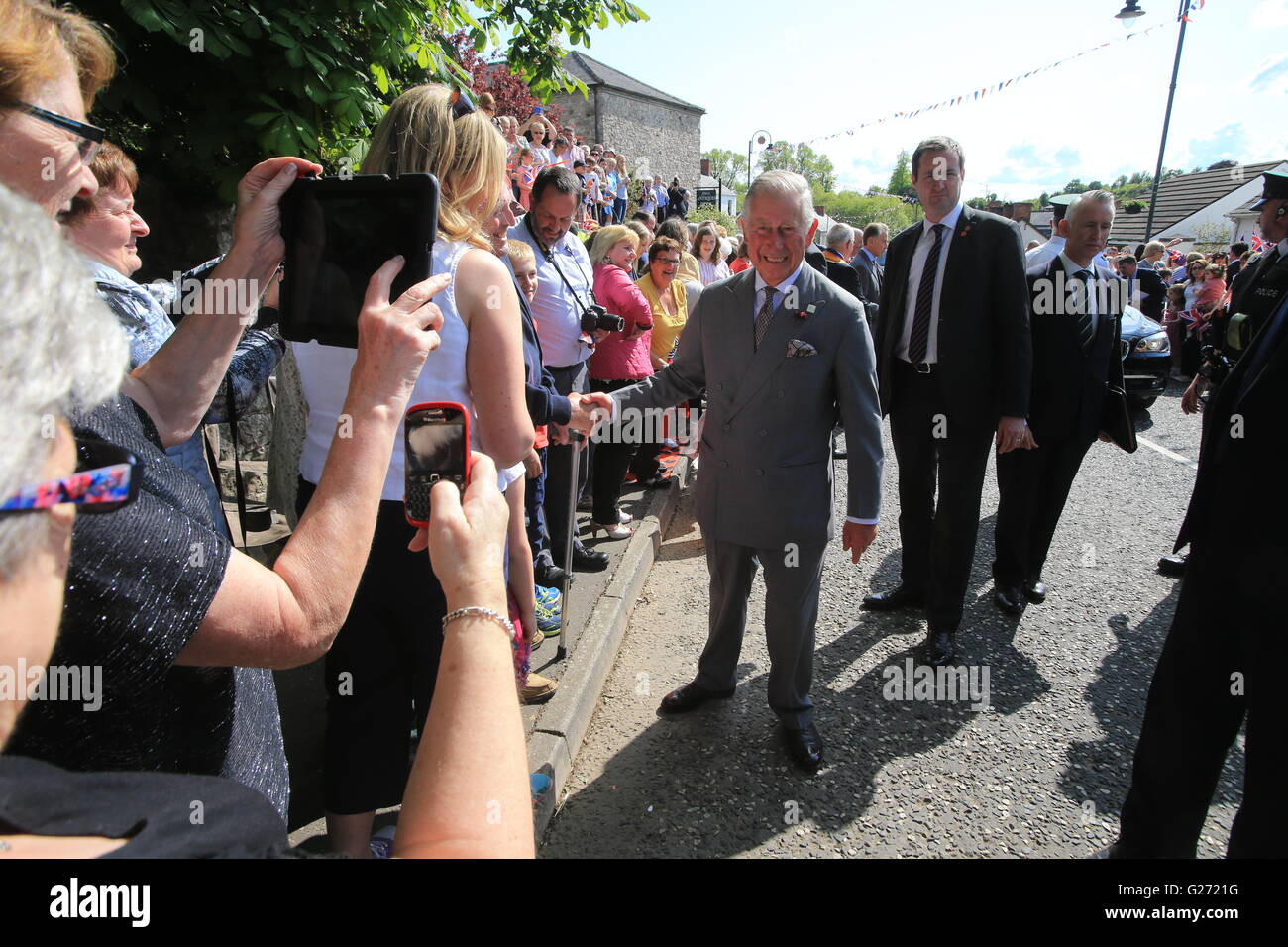 HRH - Britain's Prince Charles (C) arrives to an Orange Hall in the ...