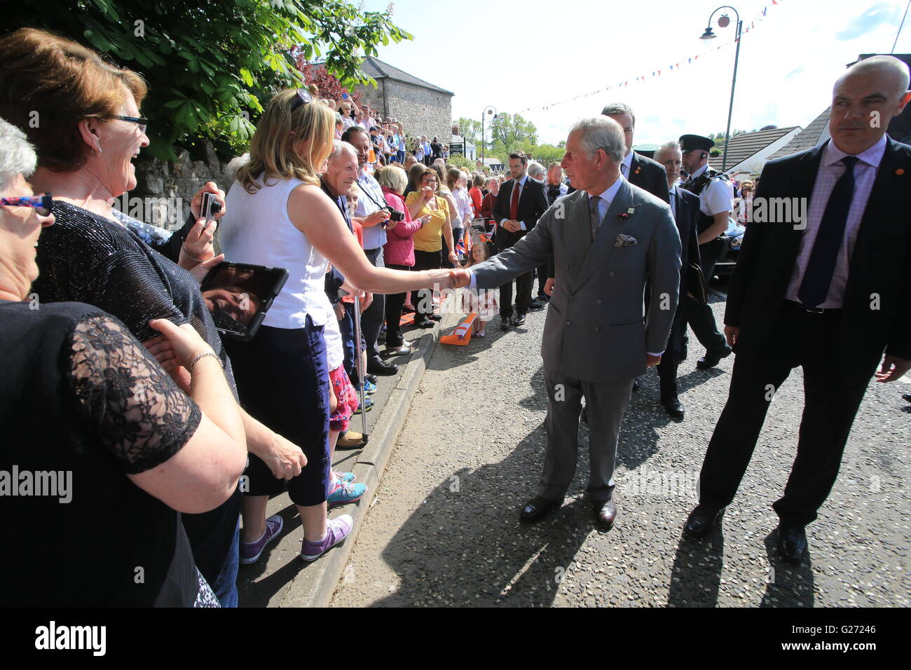 HRH - Britain's Prince Charles (C) arrives to an Orange Hall in the ...