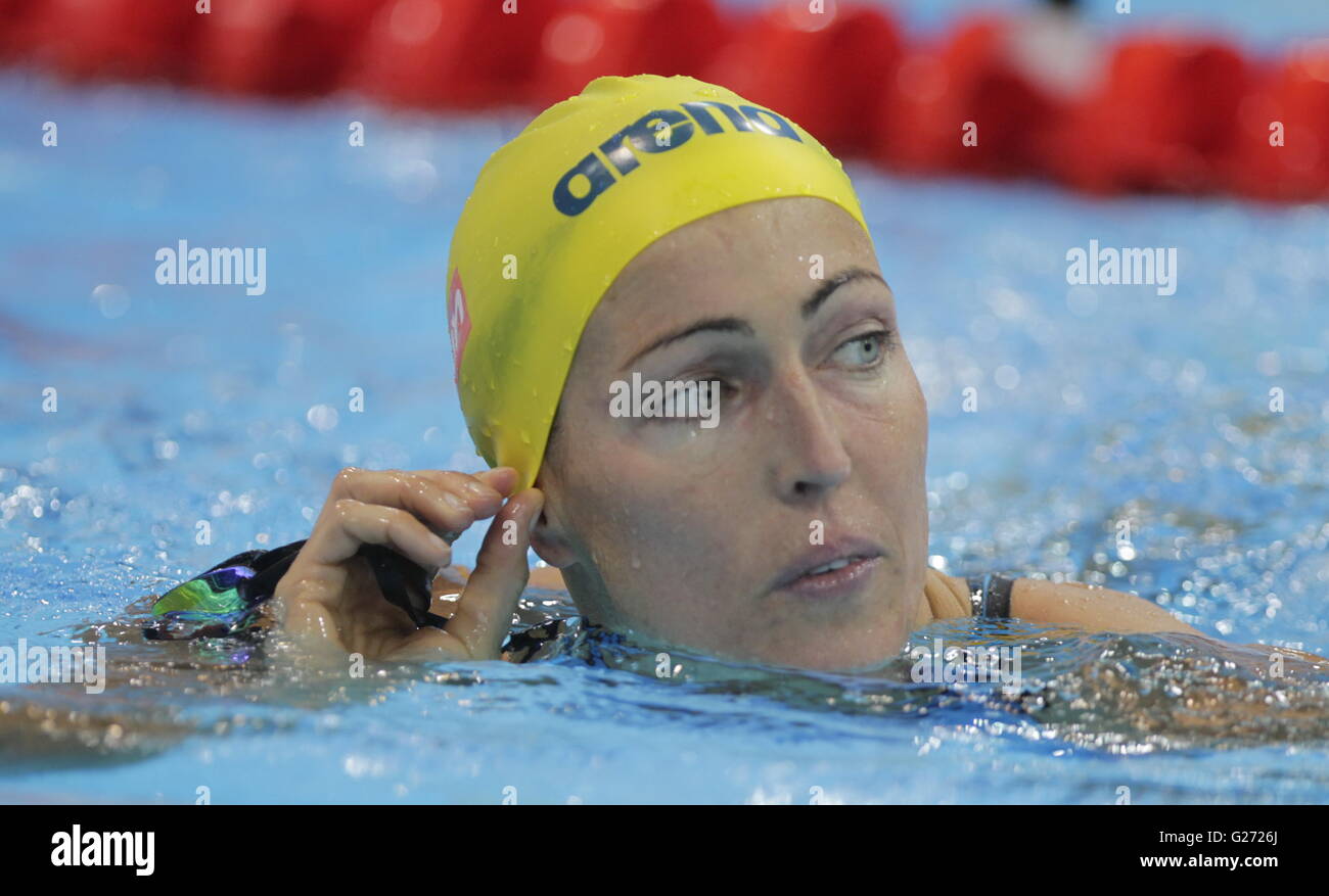 London, England, May 21, 2016: Therese Alshammar Suedoise swimmer in ...