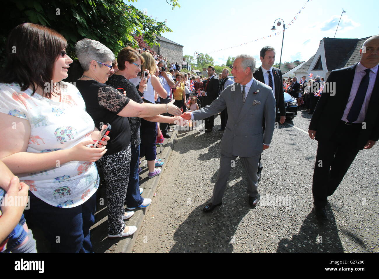 HRH - Britain's Prince Charles (C) arrives to an Orange Hall in the ...